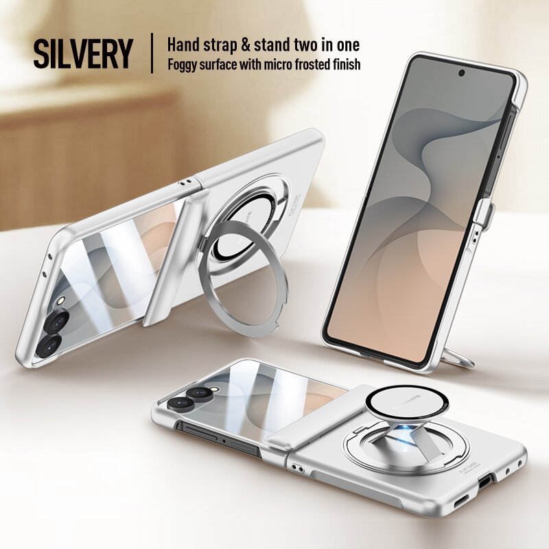Чехол для Samsung Galaxy Z Flip8 / Samsung Z Flip8 / Самсунг Галакси Зед Флип8, soft touch, чехол-кардиомонитор, поликарбонат (PC), защита камеры, ударопрочный, встроенная подставка, усиленные углы
