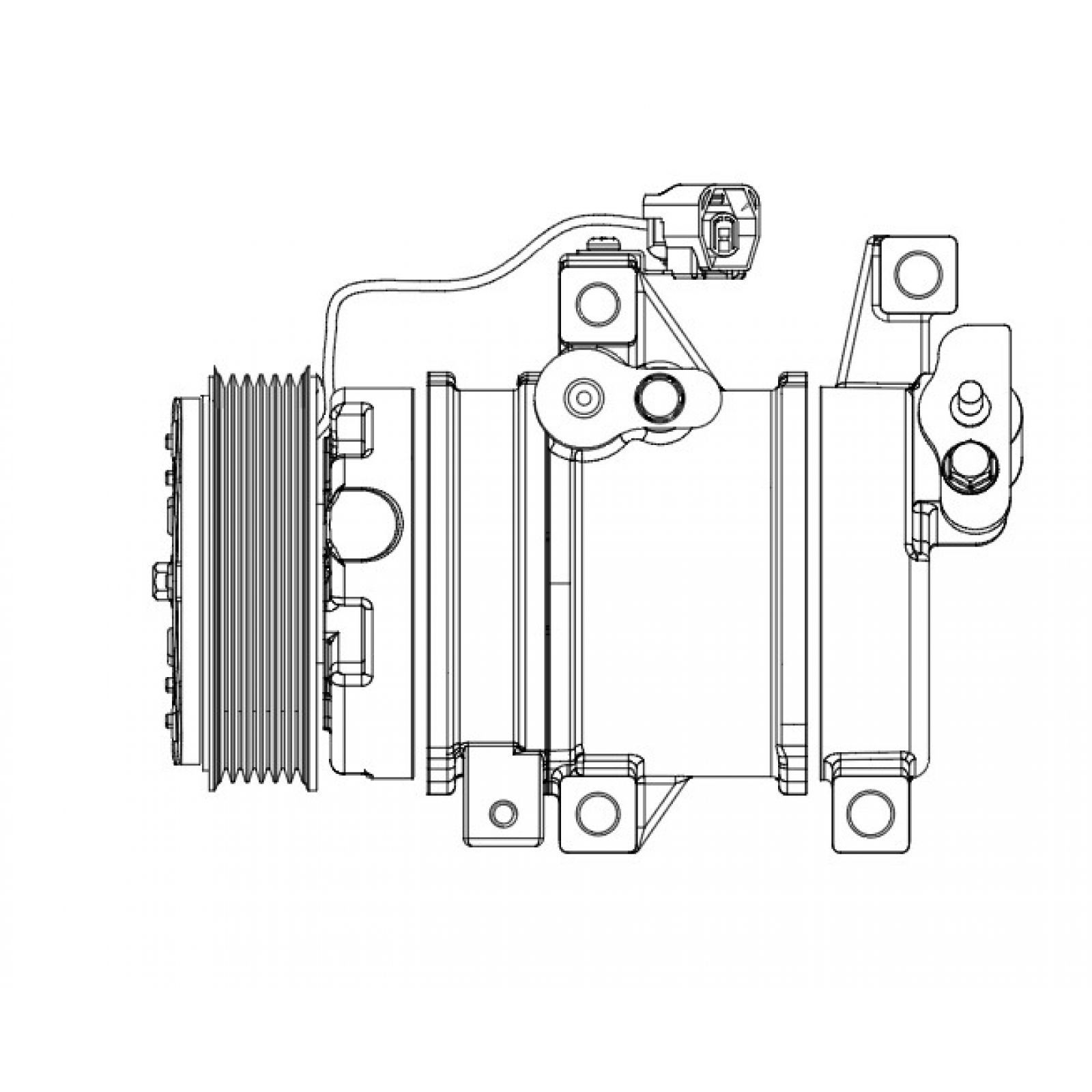 Компрессор кондиционера, для Мазда CX-7 oem E22161450F, E22161K00A арт LCAC2507
