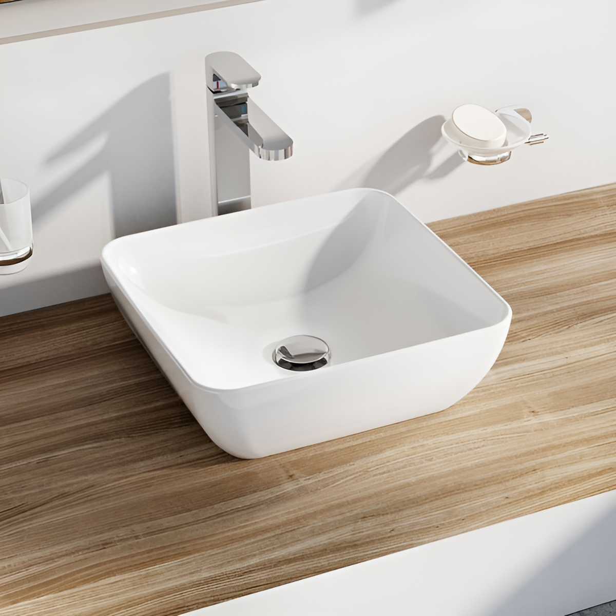 Раковина Ravak UNI 380 S SLIM, керамика, 38x38 см, установка на столешницу