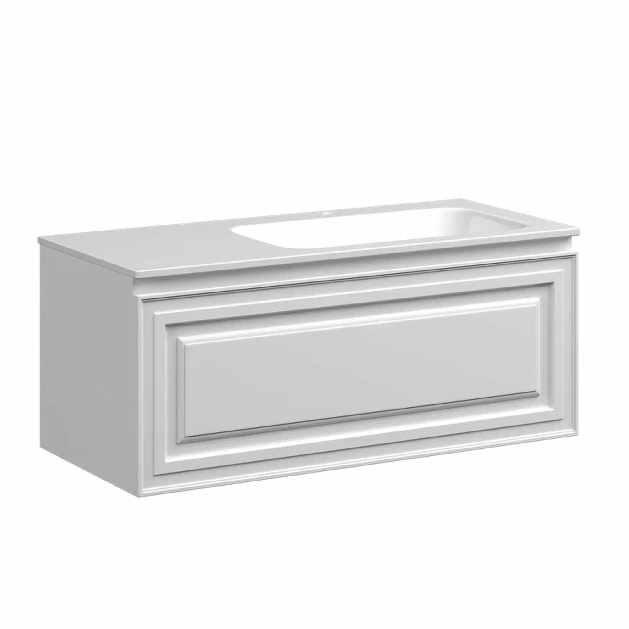 Тумба подвесная SANCOS Very 995х445х406, c одним ящиком оснащенным доводчиками, правая , Bianco , арт. VR100RW