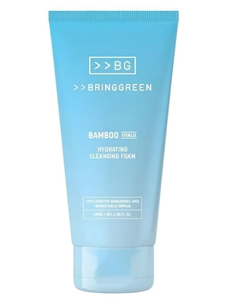 Увлажняющая пенка для умывания Bring Green Bamboo Hyalu Hydrating Cleansing Foam, 120 мл