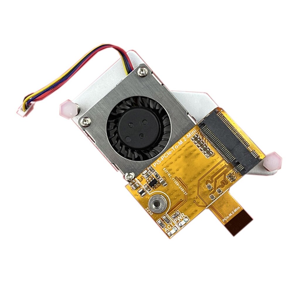 Для RPI5 PCIe к M.2 NVMe SSD Охлаждающий Вентилятор Mini Extension Плата Расширения