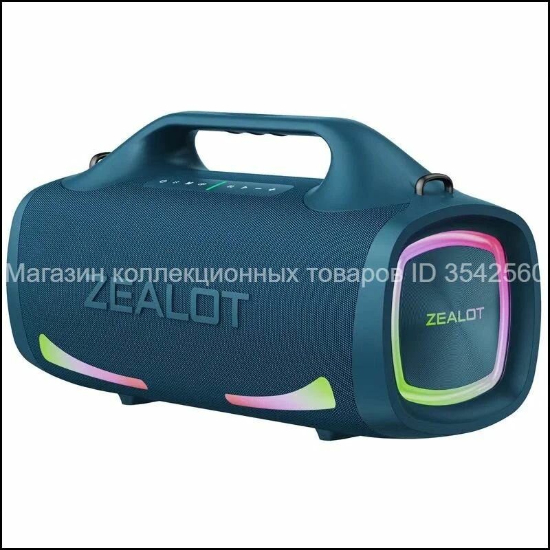 Беспроводная колонка ZEALOT S79, 4 динамика, RGB подсветка, синий