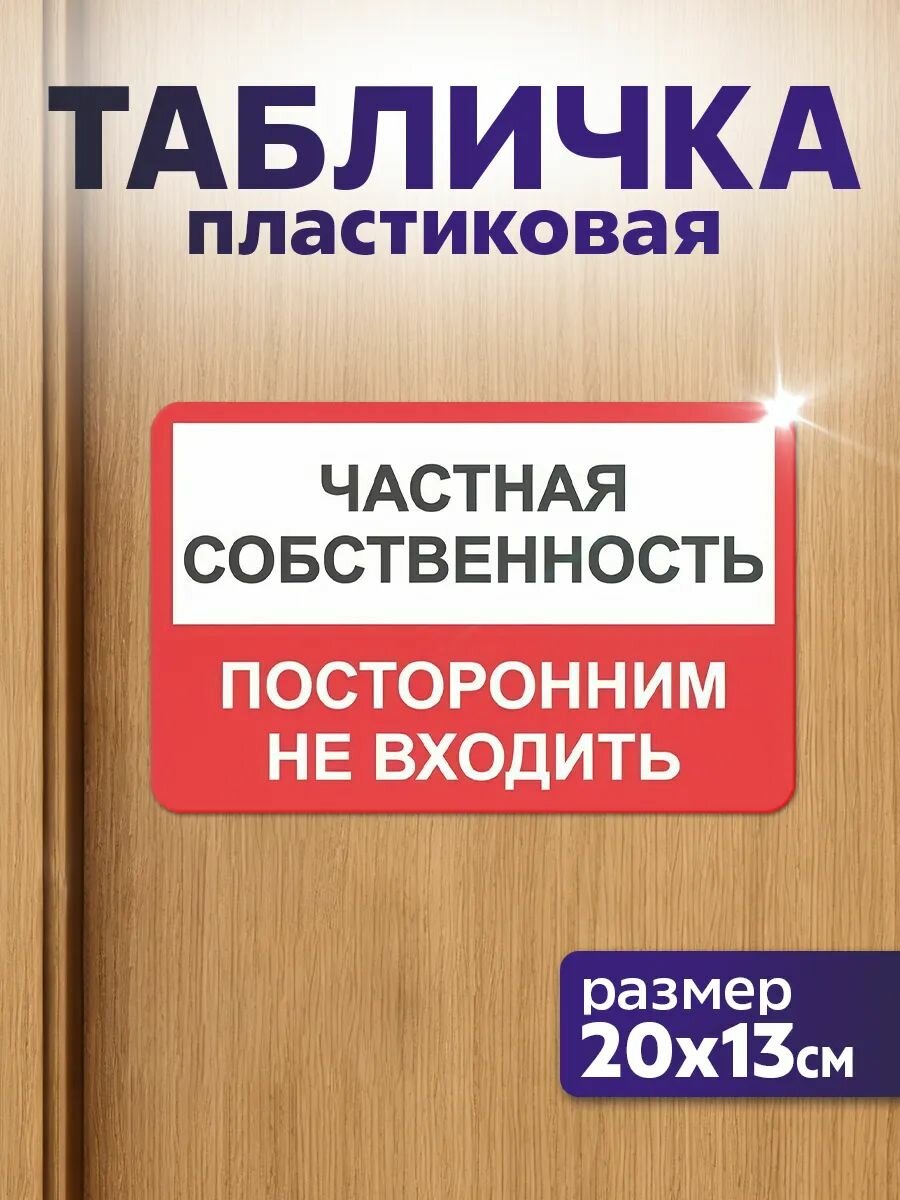 Табличка на дверь для офиса и дома Частная собственность
