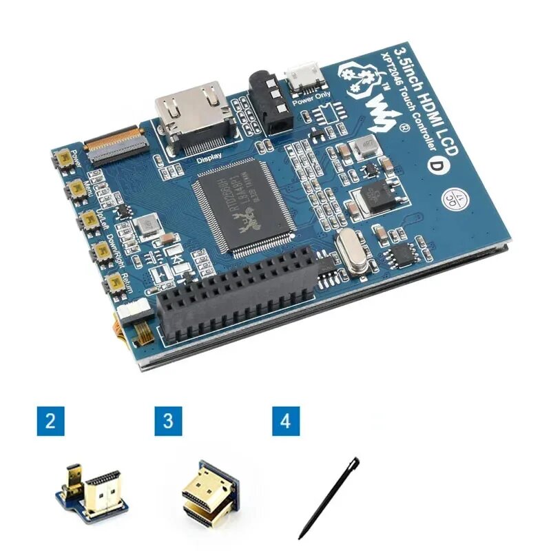 Waveshare 3,5-дюймовый сенсорный ЖК-монитор HDMI для Raspberry Pi