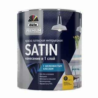 Краска интерьерная Dufa Satin для стен и потолков, 1 л