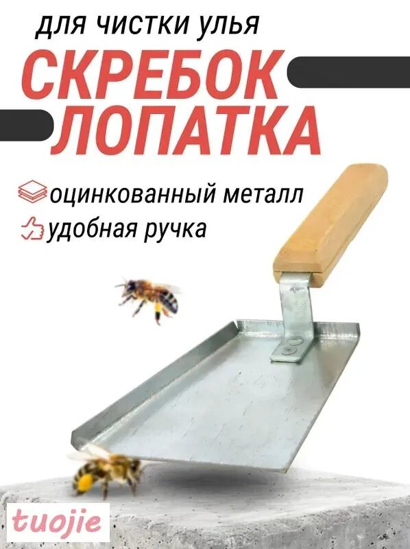 Скребок лопатка для чистки улья (оцинковка)