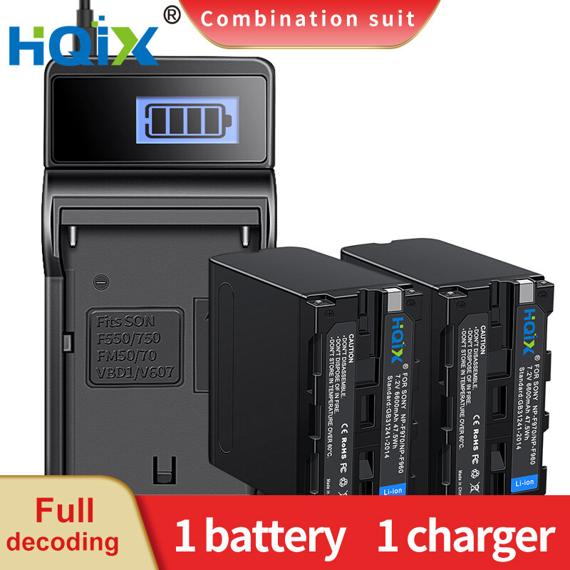 HQIX для Sony DCR-TRV620 VX2200E DSC-CD250 D700 NEX-NX3 EA50CH HXR-MC2500 FS700RHA X1ENX200 камера NP-F960 F970 зарядное устройство Аккумулятор
