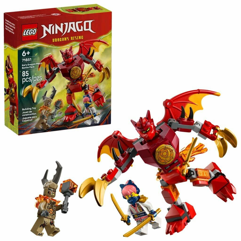 Конструктор LEGO NinjaGo 71851 Боевой набор Дракон Кая