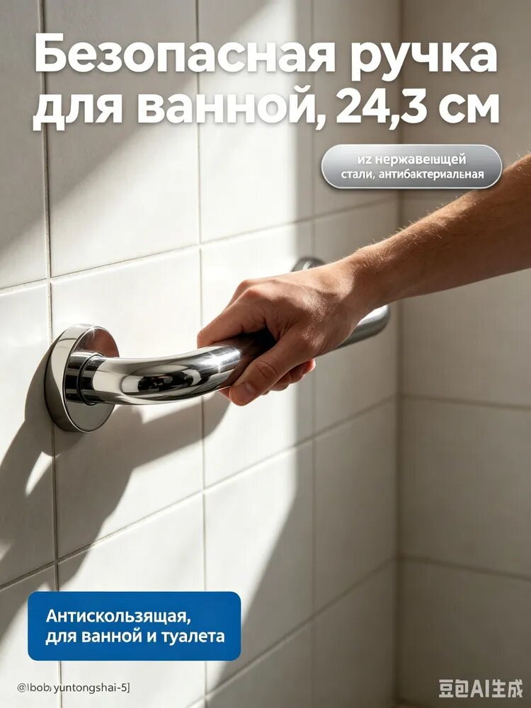25 см. Защитные поручни для туалета из нержавеющей стали