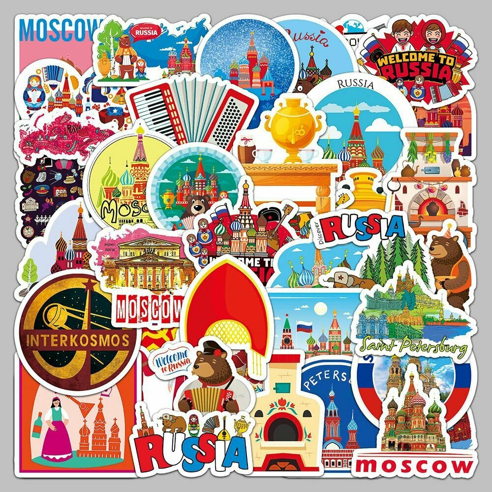 100 наклеек в русском стиле, персонализированные креативные стикеры для нишевых блокнотов, декоративные граффити, уникальные аксессуары для планировщиков своими руками.
