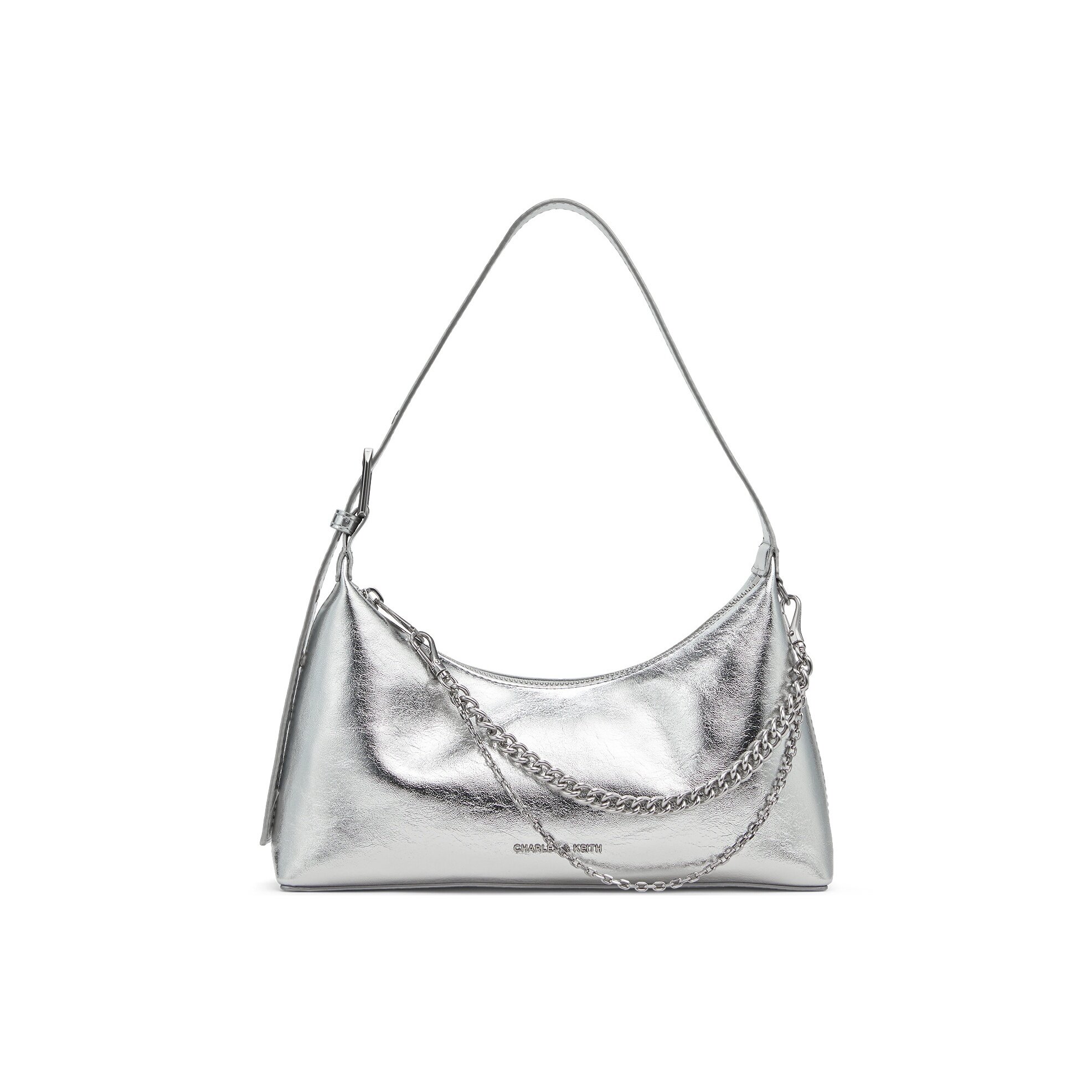 Сумка CHARLES & KEITH, серебристый