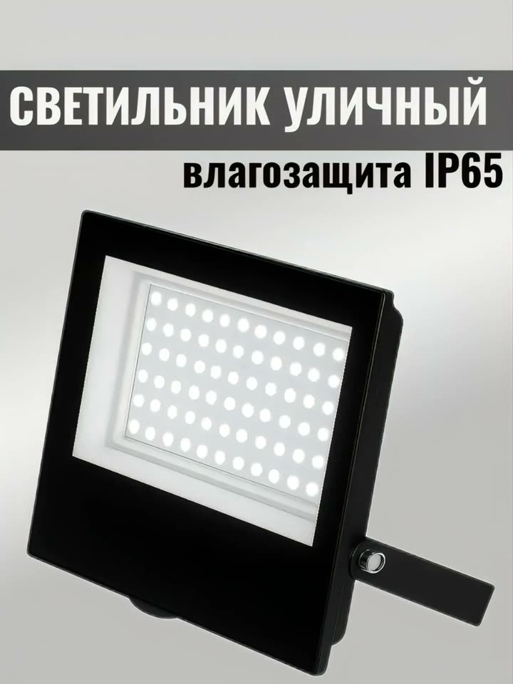 Фонарь уличный , мощность 100 Вт, степень пылевлагозащиты IP65 — фото 1