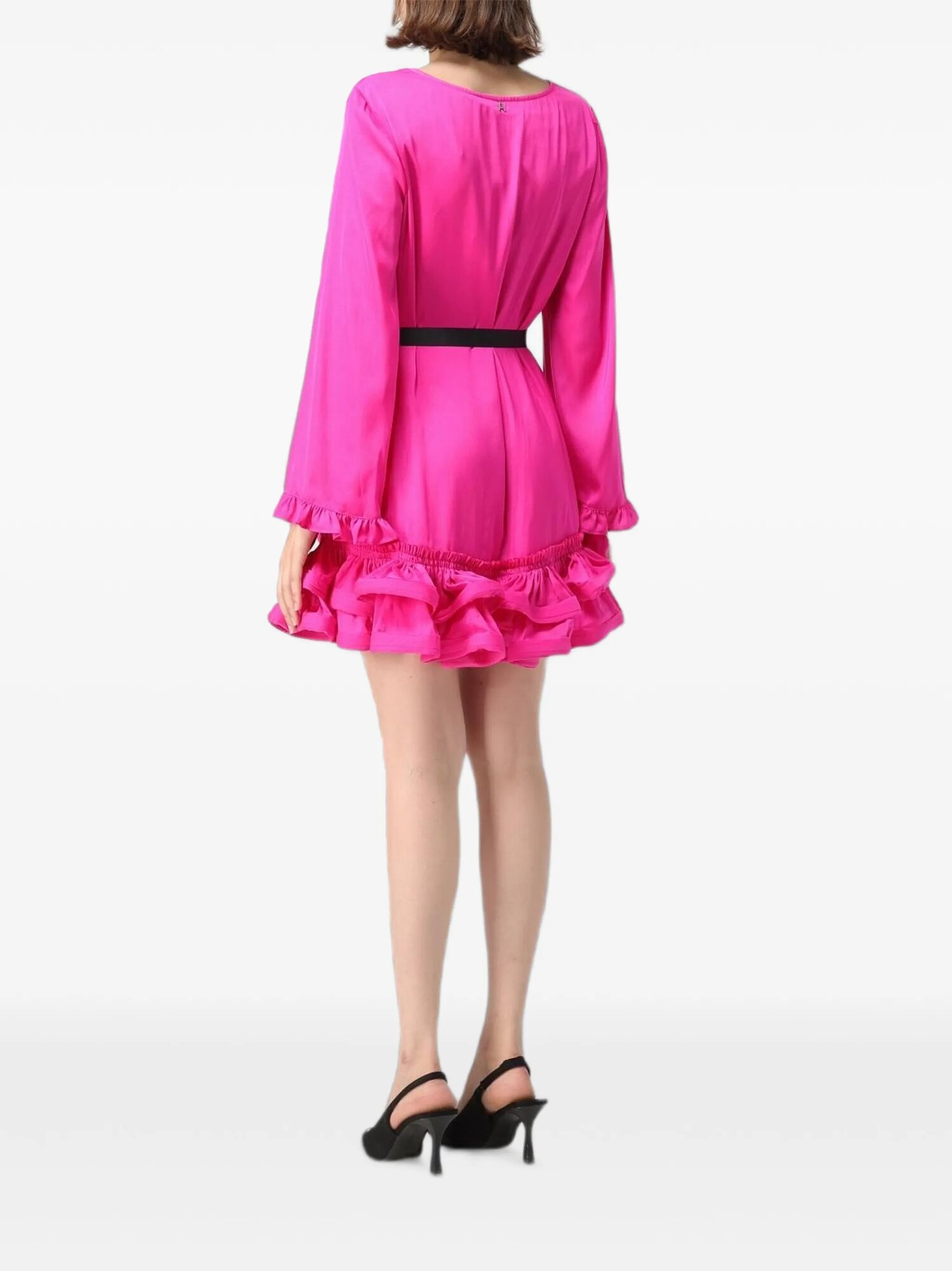Платье Twinset Milano Ruffled mini dress, размер 36, розовый — фото 1