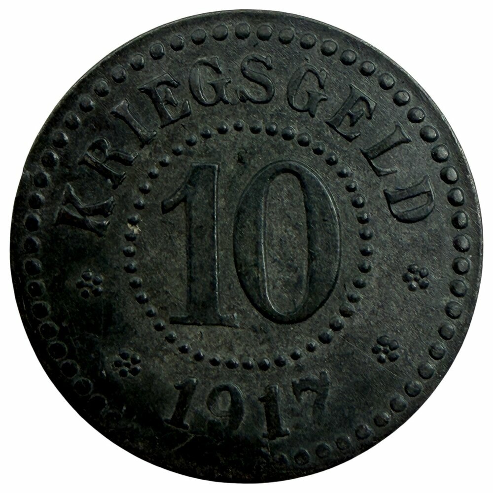 Германия, Германская империя, Фойхтванген 10 пфеннигов 1917 г.