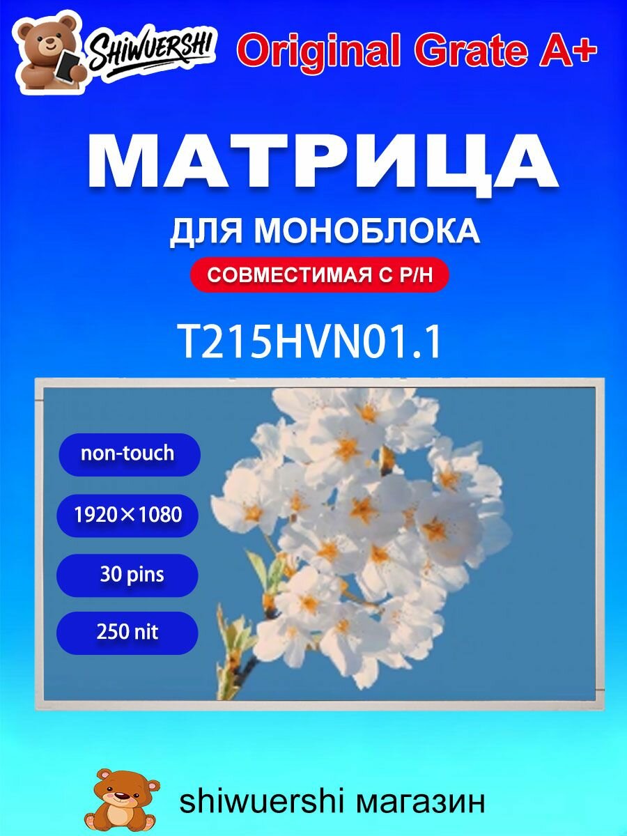 Monitor 21.5 дюймовый новый ЖК-экран T215HVN01.1 разрешение 1920x1080