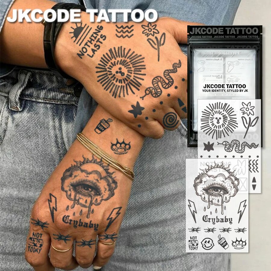 Набор временных татуировок JKCODE TATTOO 2 шт.