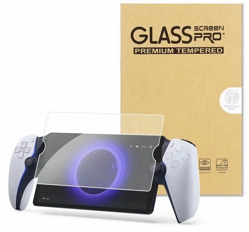 Защитное стекло Glass Screen PRO + насадки на стики для PlayStation Portal