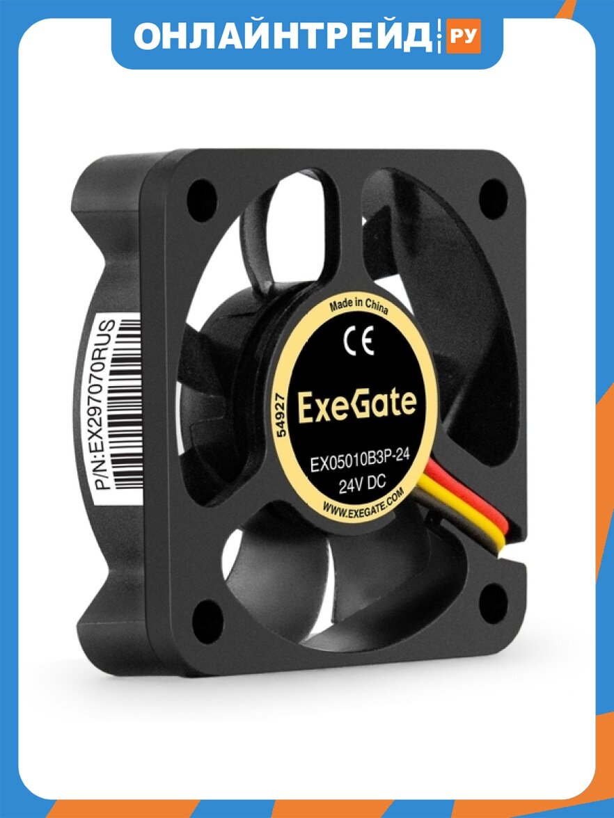 Вентилятор для корпуса Exegate EX05010B3P-24 24В DC 50x50x10мм 3pin (EX297070RUS)
