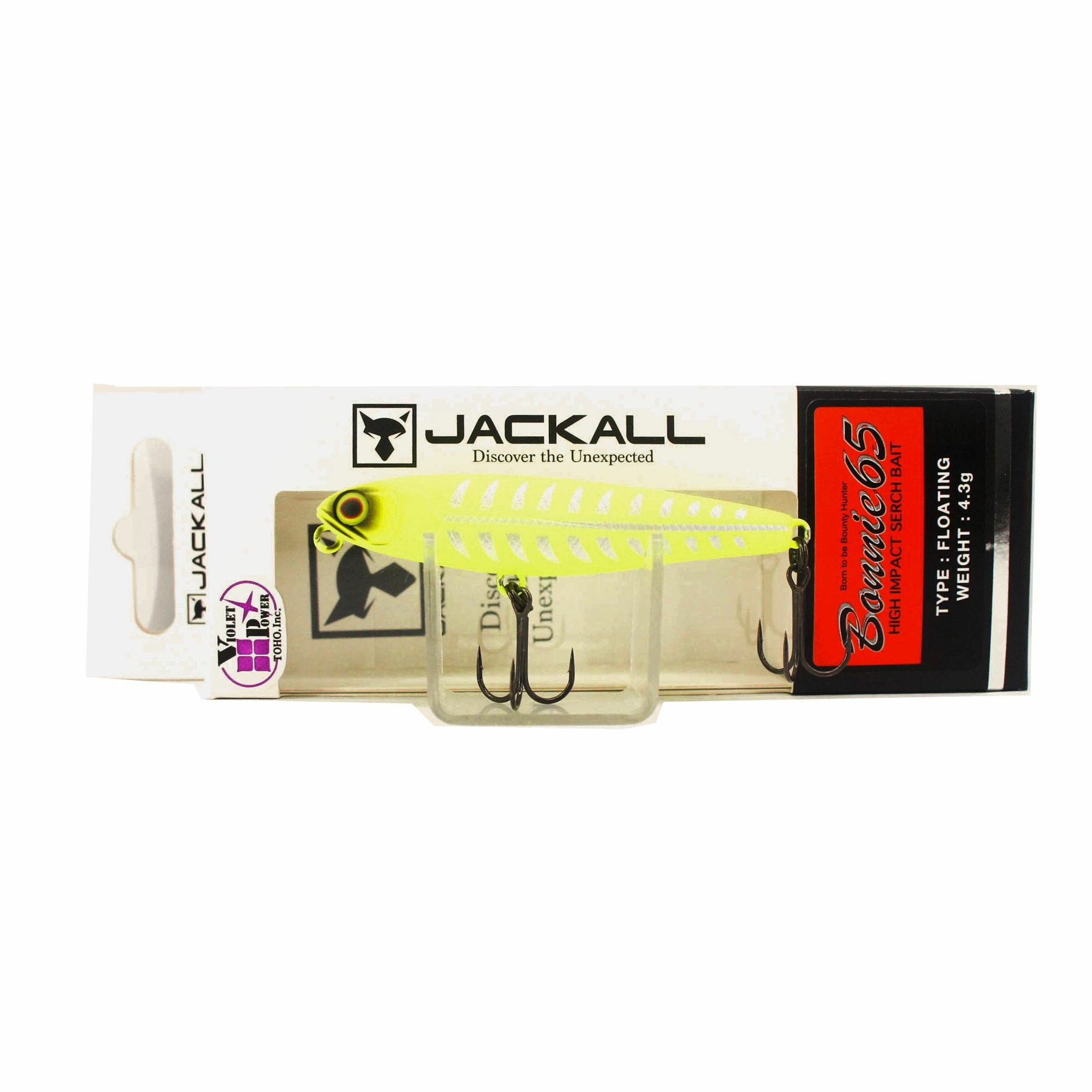 Воблер JACKALL BONNIE 65F 4.3g цвет UV BONE LEMON