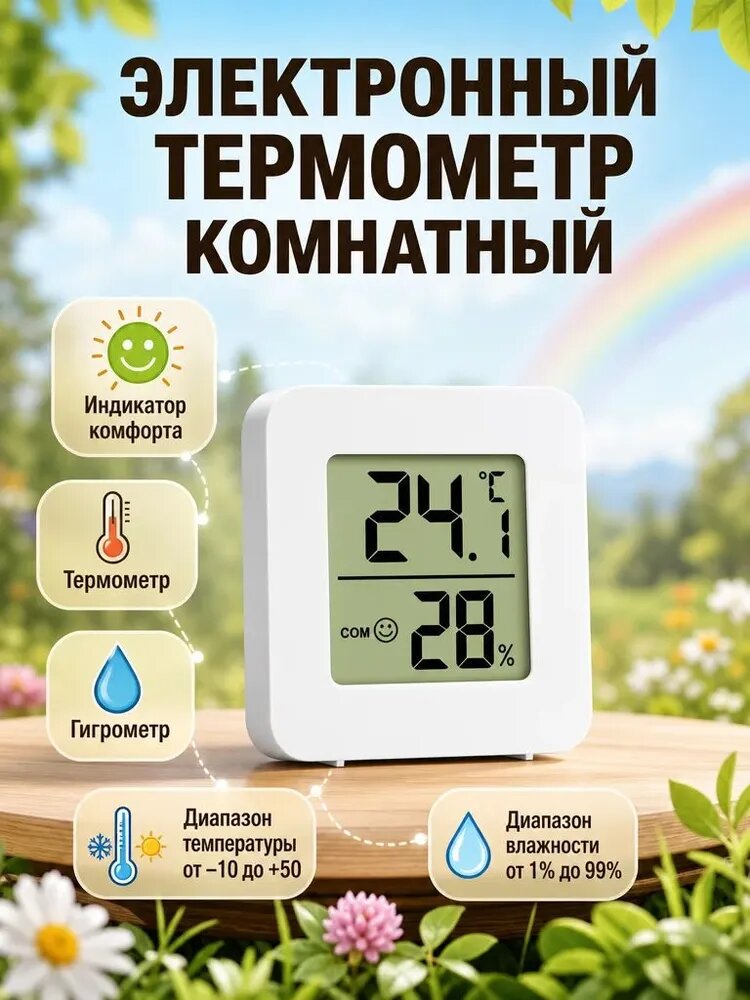 Термометр комнатный с гигрометром контроль климата в доме
