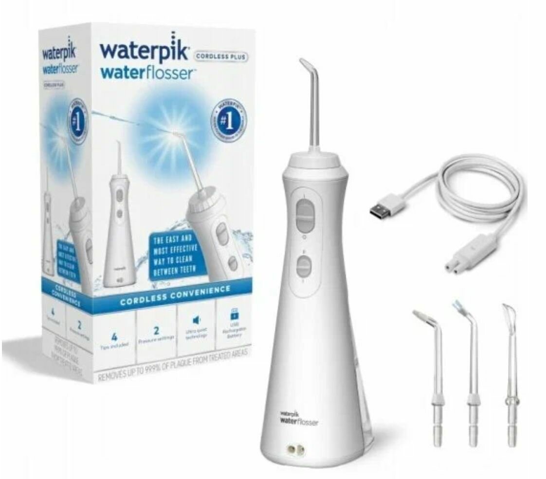 Ирригатор портативный WaterPik WP-490 EU Cordless plus, белый.