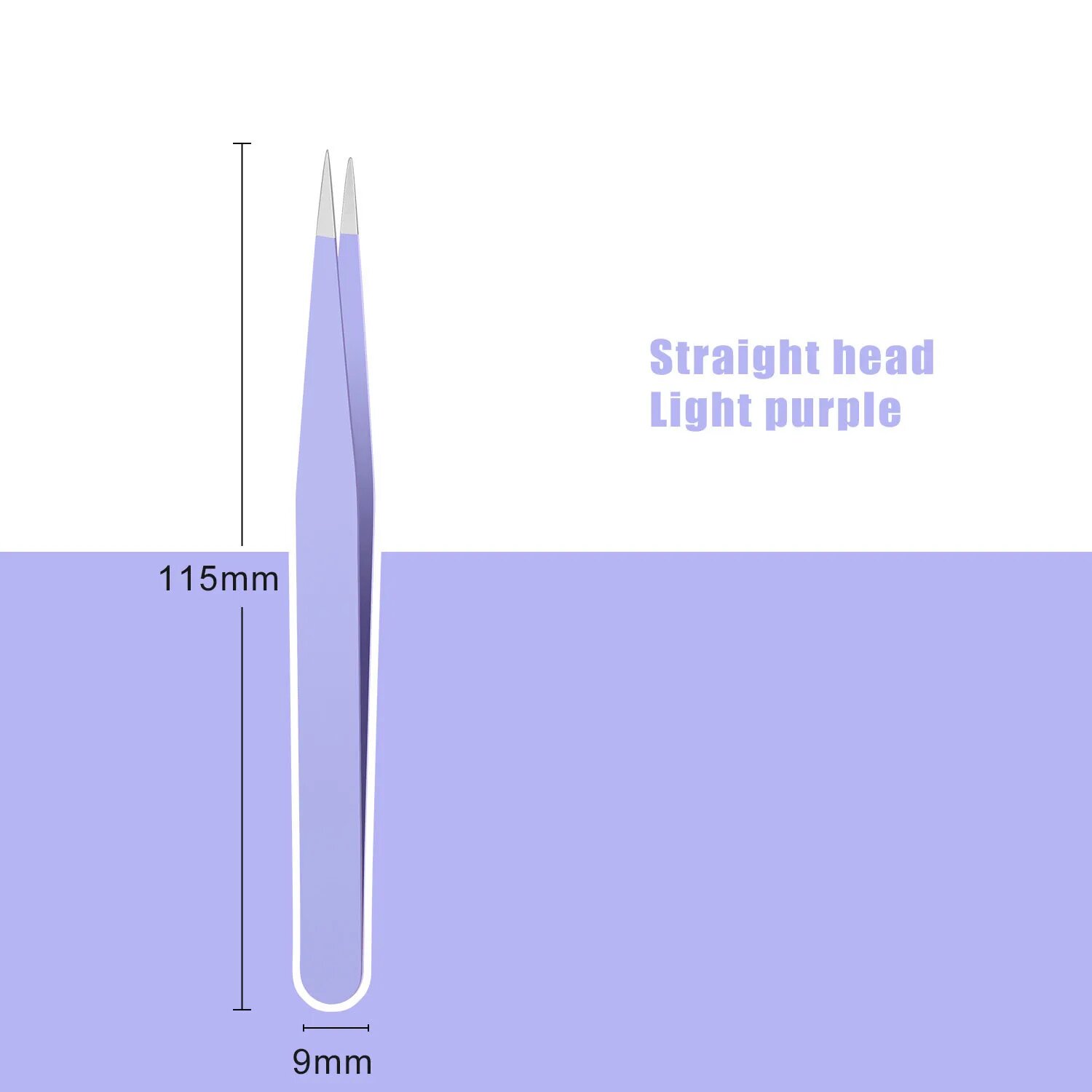 Антистатический пинцет для наращивания ресниц Purple-Straight-1pcs