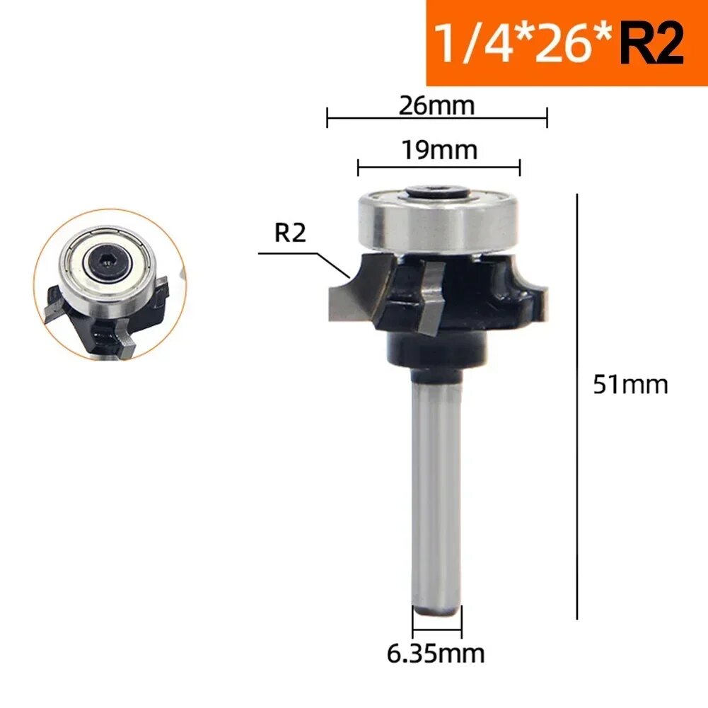 Фреза для дерева Doxa 1/4*26*R2, 51 мм