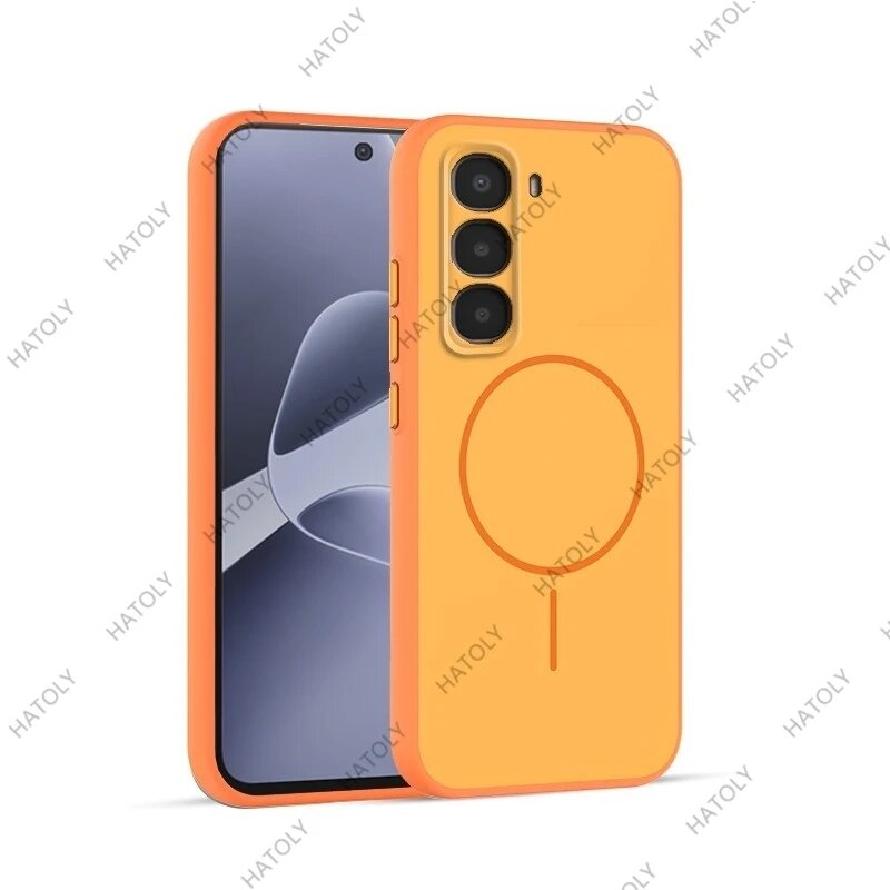 Чехол для Infinix Hot 60 Pro, противоударный защитный чехол из TPU, Оранжевый, Оранжевый, Orange