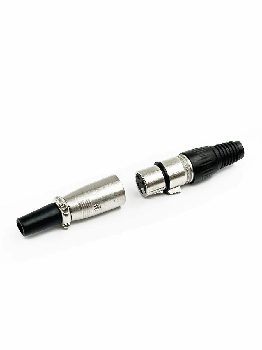 Комплект XLR штекер и гнездо, 3 pin на кабель
