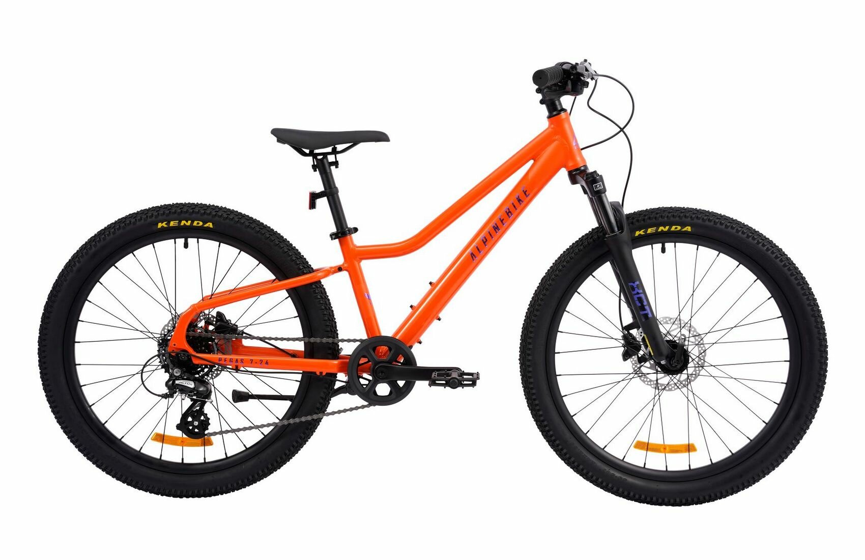Подростковый велосипед Alpine Bike Pegas 7-24, год 2026, цвет Оранжевый