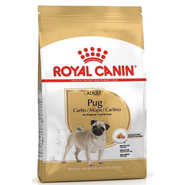 Royal Canin Breed dog Pug Adult / Сухой корм Роял Канин для взрослых собак породы Мопс старше 10 месяцев фас. 500 г