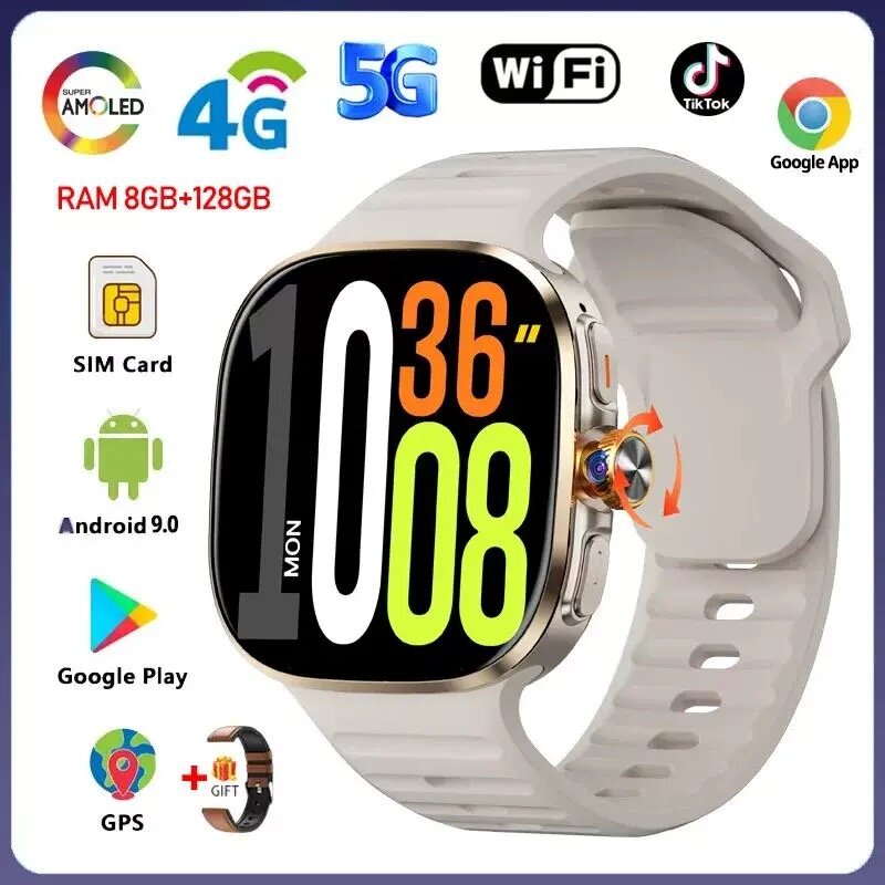 Умные часы CCIT M99, с SIM-картой, AMOLED 2,4 дюйма, IP67, GPS, NFC, функция поиска смартфона