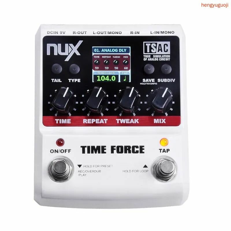 Педаль гитарных эффектов NUX TIME FORCE с цифровой задержкой и 11 эффектами