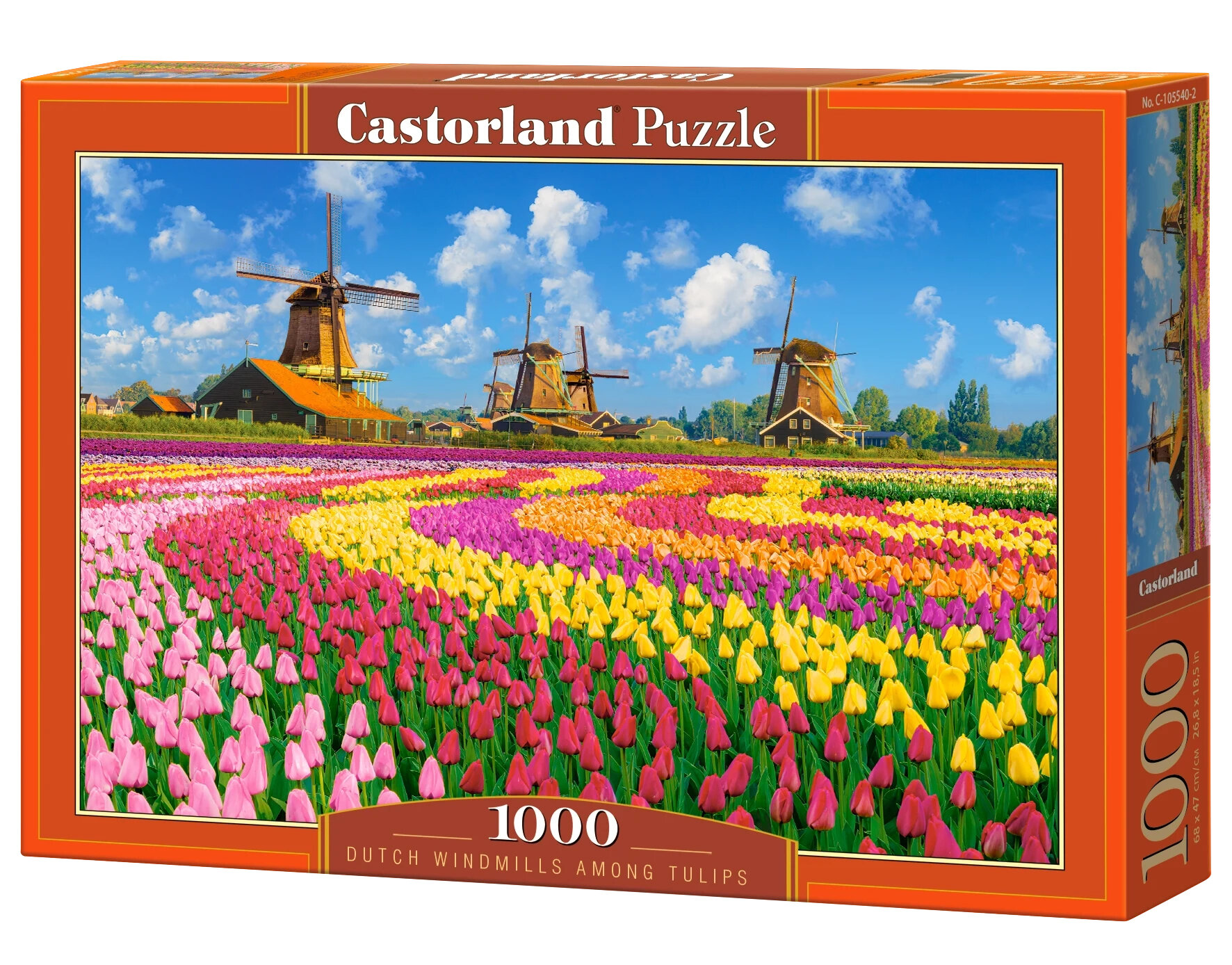 Пазл для взрослых Castorland 1000 деталей, элементов: Голландское море тюльпанов