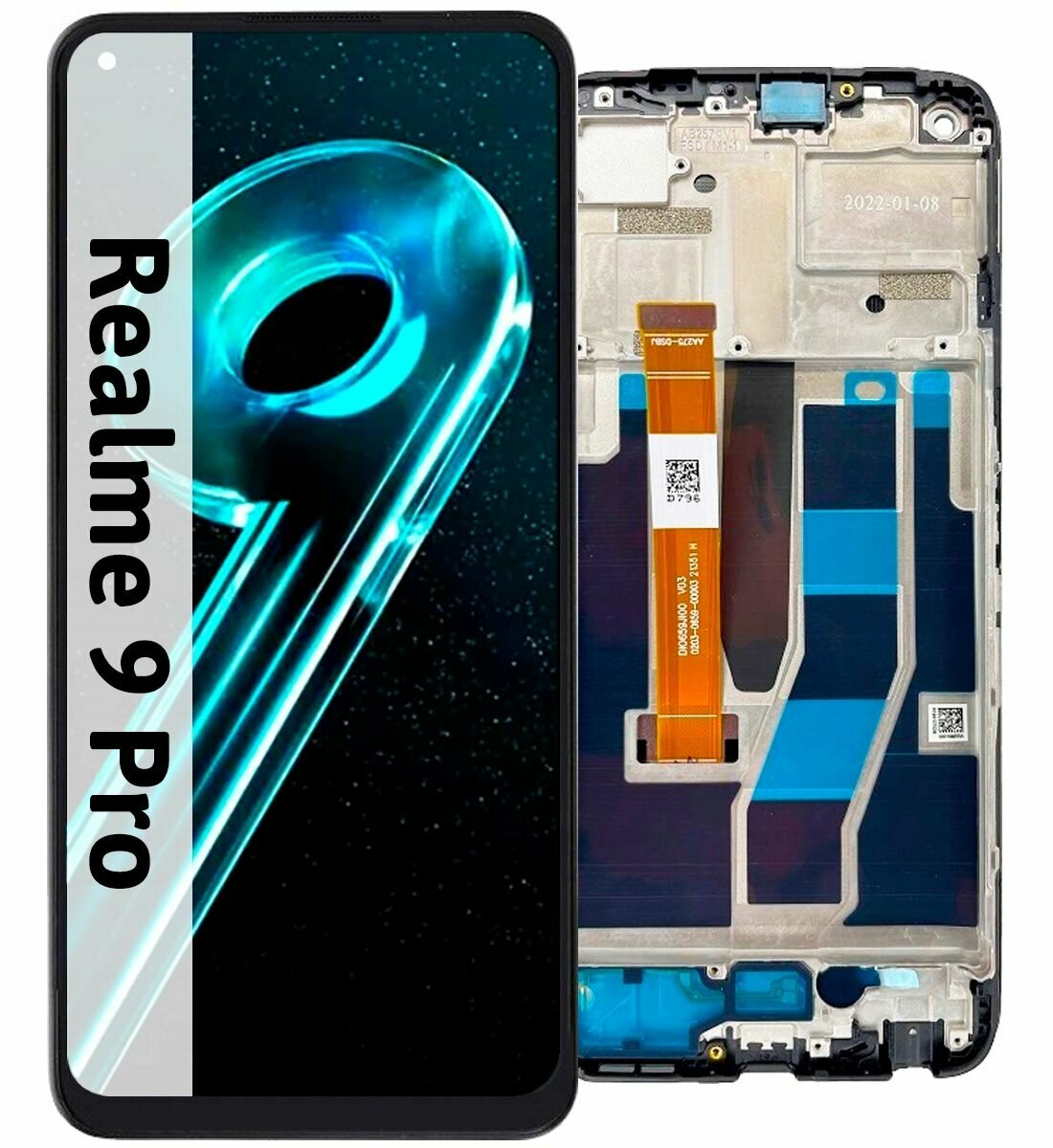 Дисплей для Realme 9 Pro (RMX3471, RMX3472) в рамке премиум