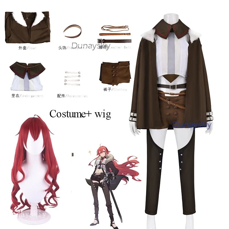 Костюм Эрис из Mushoku Tensei S2 для женщин XXXL, Costume wig