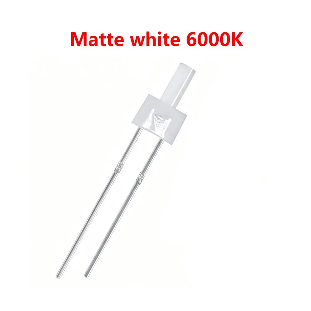 Светодиод matte white 6000K 2 мм