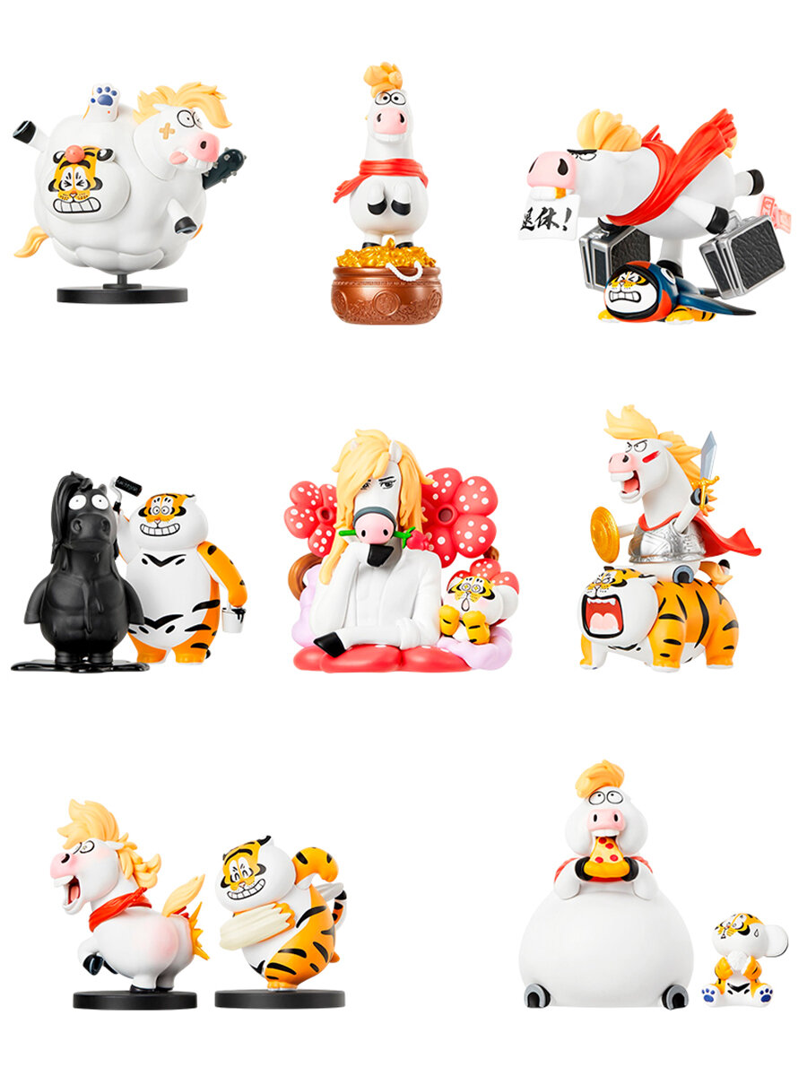 Фигурка Аниме Alexander The Fat Tiger - The Real Crazy Horse в ассортименте 1 шт Blind Box