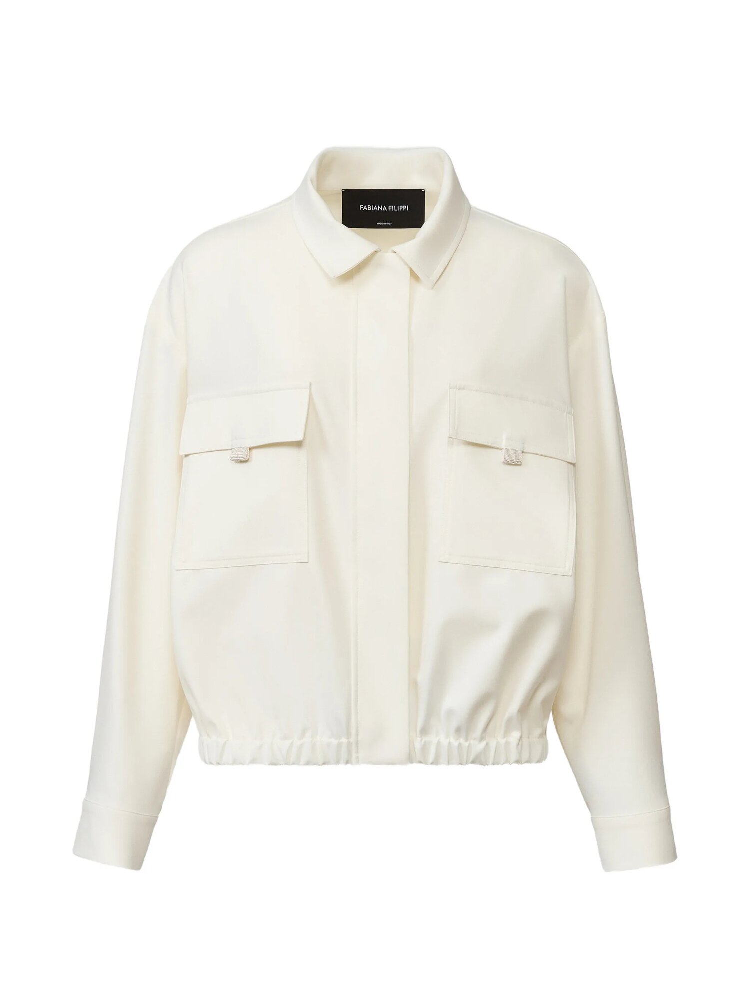 Бомбер Elasticated-hem flap-pocket bomber jacket