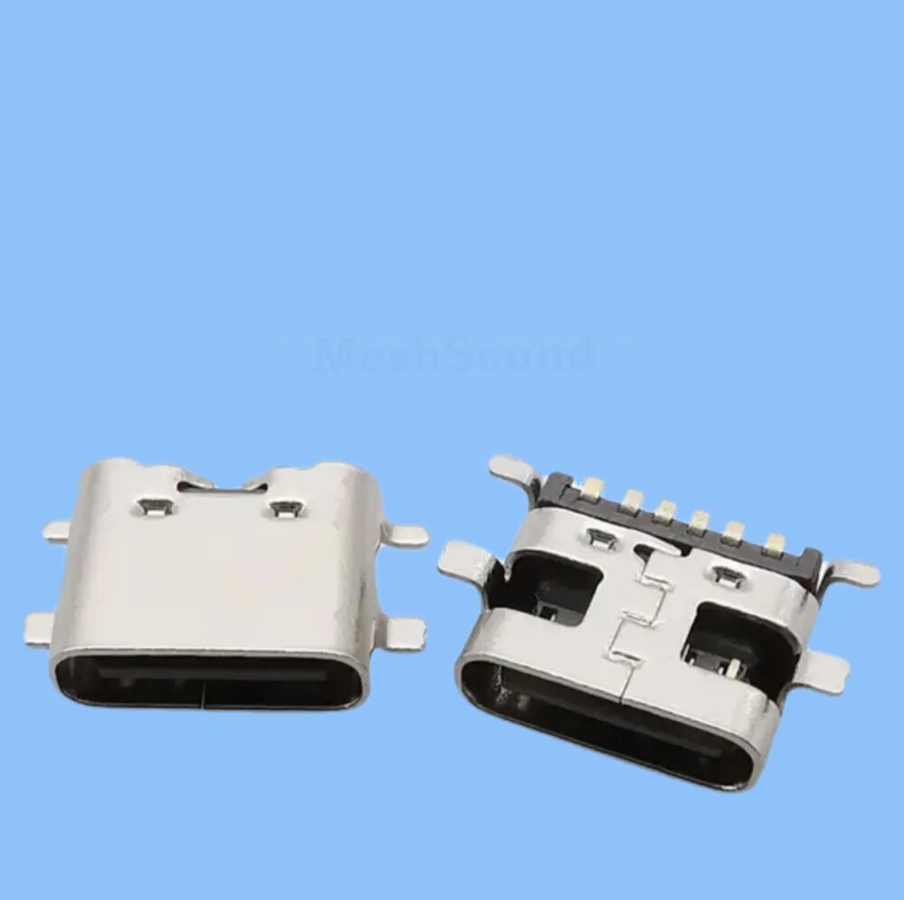 Разъем usb type C 6 pin 5шт. (type 2) — фото 1