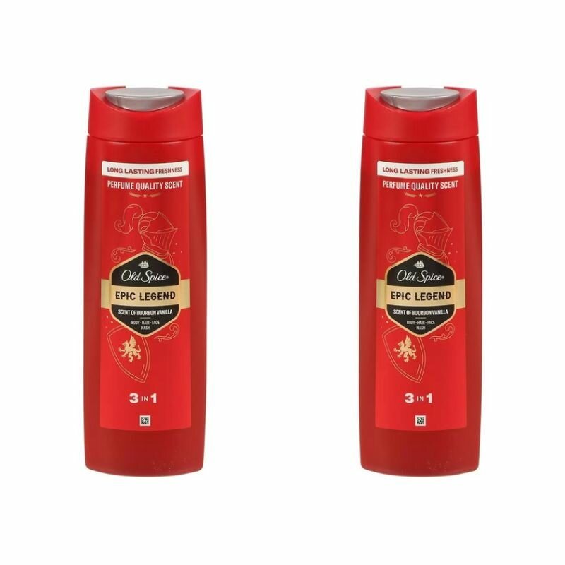 Old Spice Гель для душа и шампунь 3 в 1, Epic Legend, 400 мл, 2 штуки