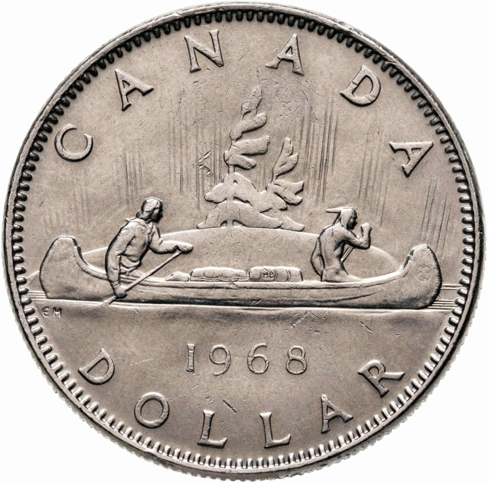 Канада 1 доллар dollar 1968, Никель, в сохранности XF-AU