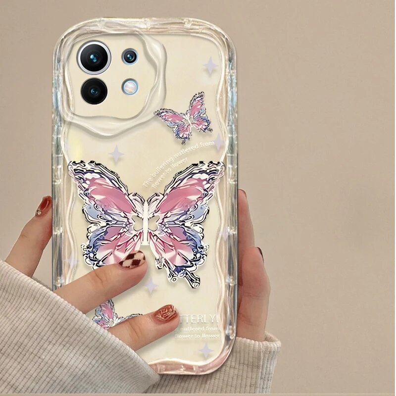 Чехол Clear с бабочкой для POCO X4 GT 5G