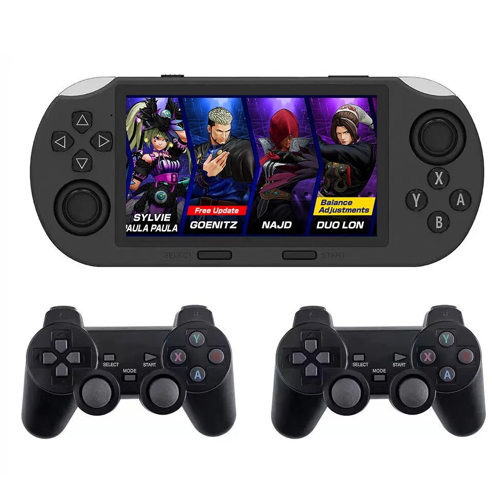 Портативная игровая консоль SF3000 Фиолетовый, With 2pcs controller