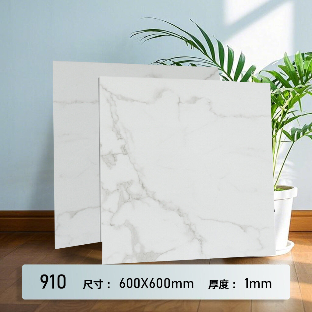 Самоклеящиеся плитки 60x60 см, набор 4 шт (1.44 м²), гибкие ПВХ наклейки на пол и стены