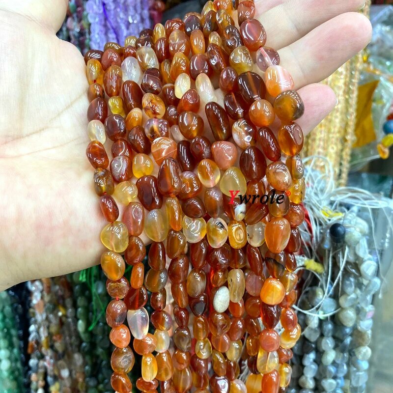 Бусины из турмалина YWROLE 8x10 мм dark red agate