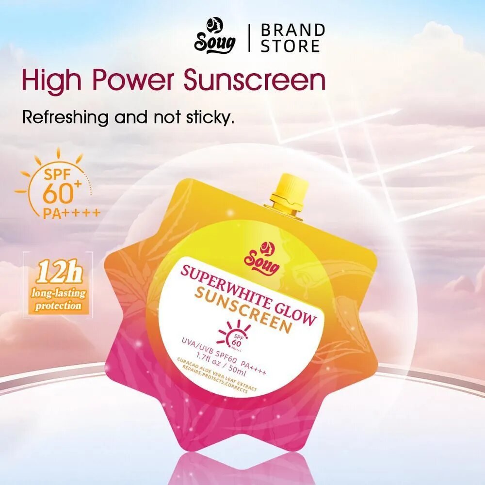 Отбеливающий солнцезащитный крем SPF60 50мл