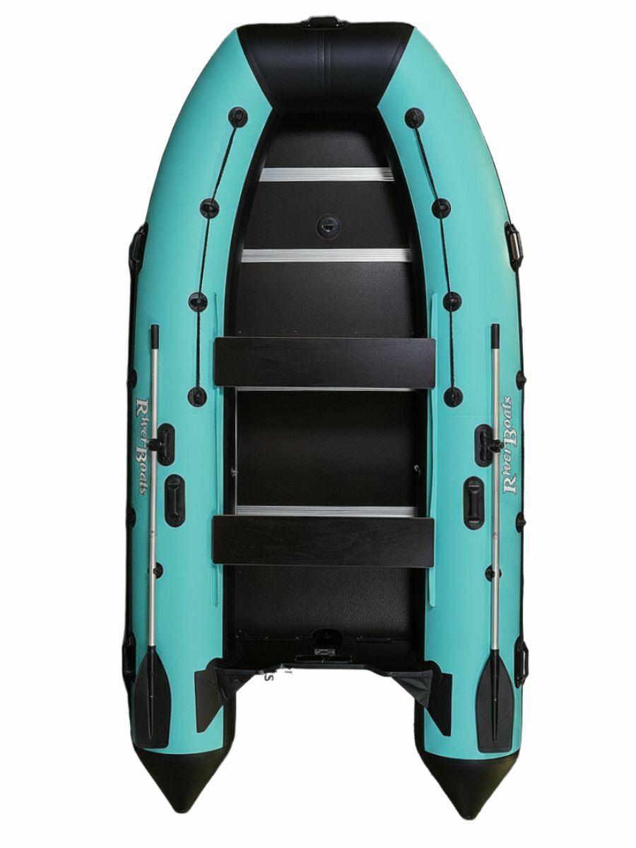 Лодка надувная RiverBoats 430, ПВХ, с килем, под мотор 30л. с