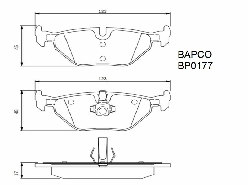 BP0177 Колодки тормозные BMW задн.